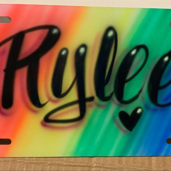 Custom Airbrush License Plate: Personalized Car Tag - Etsy