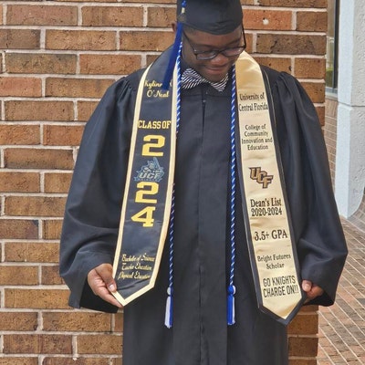 Dual Colored Panel Custom Graduation Stole HBCU Style - Etsy