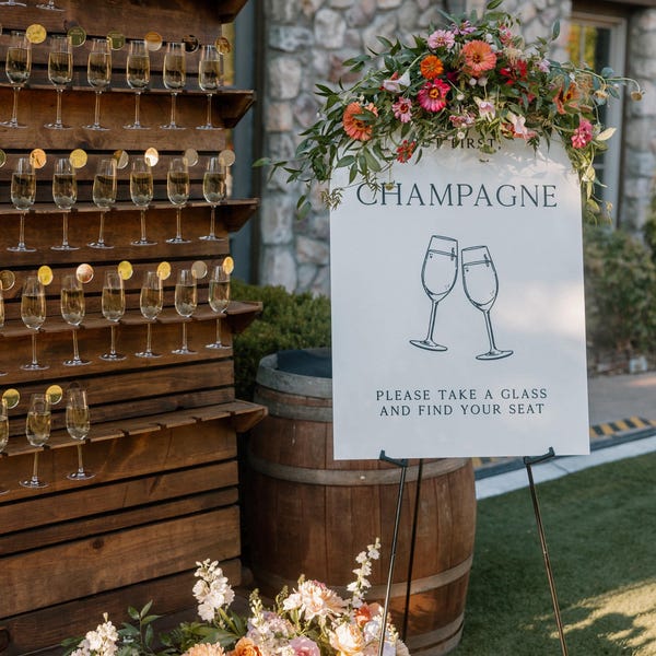 Champagne Escort Cards Wedding Name Card Table Plan Seating Chart Ideas ...