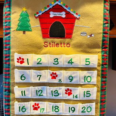 Personalized Dog Advent Calendar Pet Christmas Countdown for Family ...