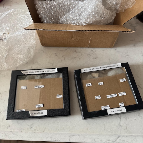 12"x16" Double Mat in 12" X 16" Riker Display Case for Civil War ...