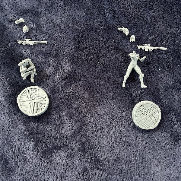 Female Sniper Sitting Pose | 28mm, 32mm Scales Also 50mm and 100mm ...