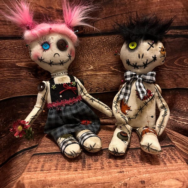 Voodoo Doll Sewing Pattern: Boy and Girl Halloween Dolls (PDF Tutorial ...