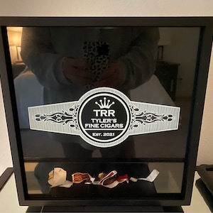 Personalized Cigar Band Shadow Box, Personalized Cigar Bands, Cigar ...