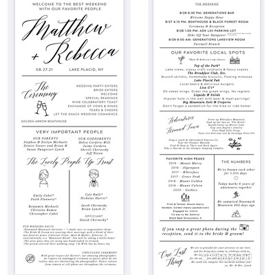 Infographic Wedding Program Template, Fun Wedding Programs, Non ...