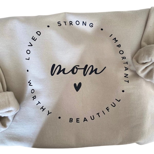 Mom Life SVG PNG PDF, Mom Strong, Important, Beautiful, Worthy, Loved ...