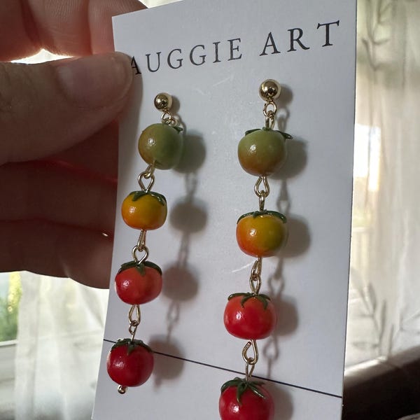 Tomato Earrings Miniature Food Jewelry Gardener Gifts tomato Girl ...