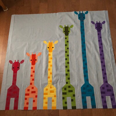 Giraffes in a Row Quilt Pattern PDF Instant Download Modern - Etsy ...