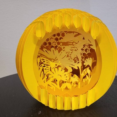 Bee Sphere Popup SVG for Cricut Projects, Cameo4, Scanncut, Paper ...