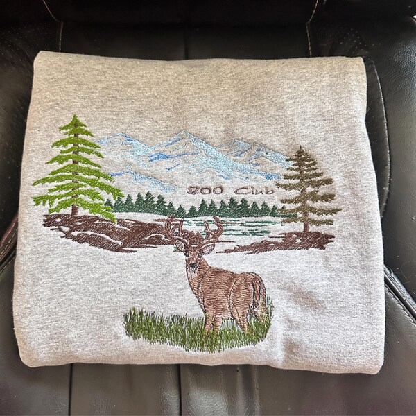 Forest Pine Trees and Mountains Lake Embroidery Design. Machine ...