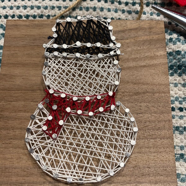 5" X 5" Snowman String Art Kit | DIY Adult Christmas Holiday Craft ...