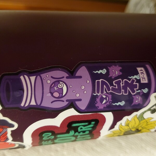 Gastly / Haunter / Gengar Ramune Bottle Sticker // Ghost-type Decal - Etsy