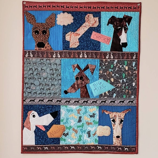 ITALIAN GREYHOUND Paper Pieced Block Pattern in PDF, Foundation Piecing ...