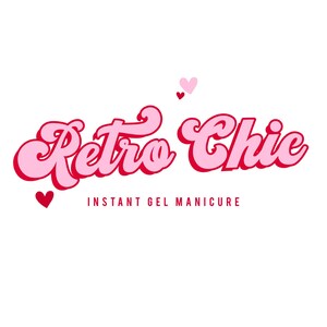 Boho Retro Logo, Editable Peach Groovy Logo Set, Beauty Logo Bundle ...