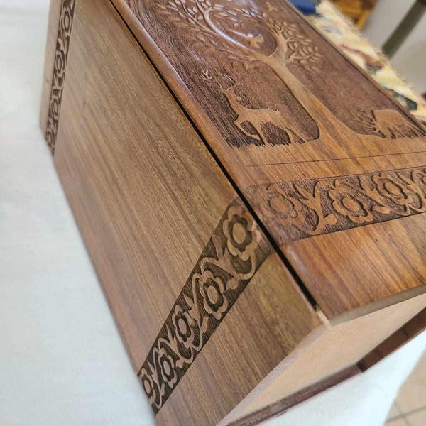 Mango Wood Crochet Hooks Set of (7) 4mm to 10mm, Comfortable Wooden Box ...