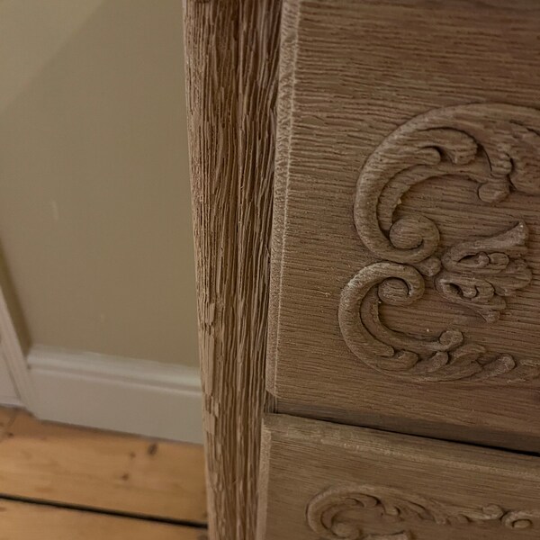 Vintage French Shabby Chic Painted Armoire 2 Door Wardrobe Breakdown ...
