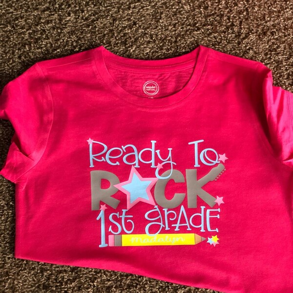 School SVG, Ready to Rock 1st Grade, School Svg, First Grade SVG, First ...