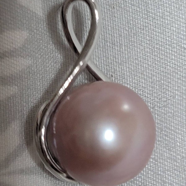 925 Sterling Silver OR Gold Pendant Setting for Half Drilled Cage Pearl ...