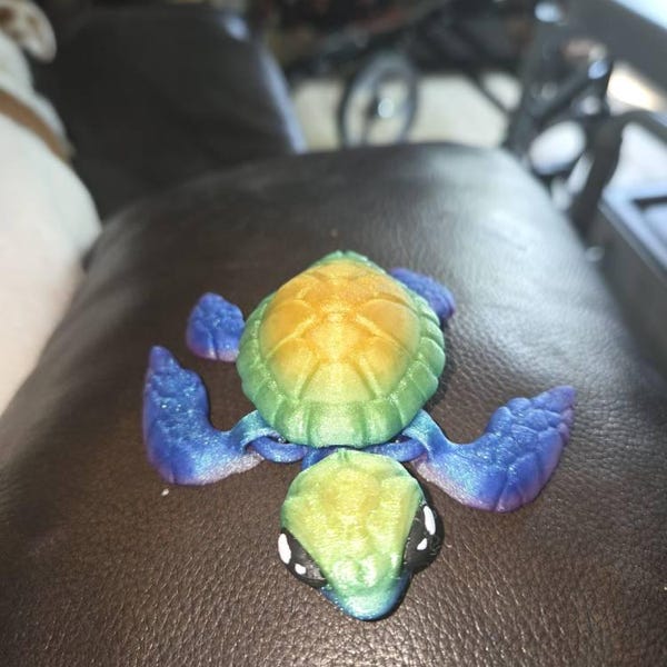 3D Printed Turtle – Sea Turtle Figurine, Ocean-themed Home Decor ...