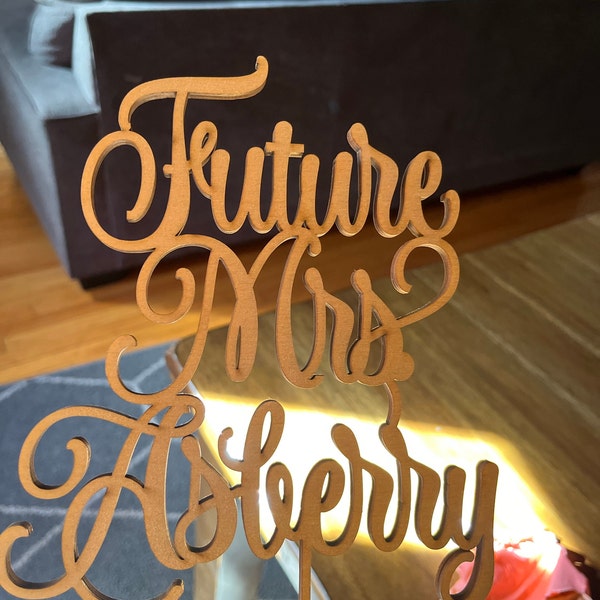 Bridal Shower Cake Topper, Future Mrs Cake Topper, Personalized Cake ...