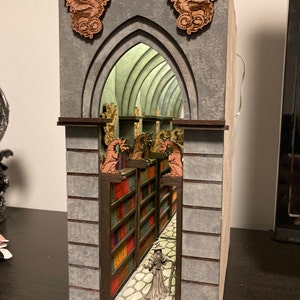 Wizards Library Book Nook Complete Kit With Glue and USB Lights and ...