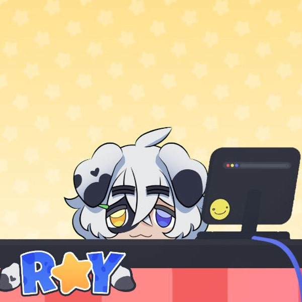 Animated Stream Background, Starry Twitch Overlay, Custom Stream, Cute ...