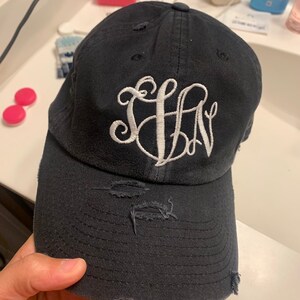 Monogrammed Hat, Personalized Hat, Ladies Monogram Hat, Monogrammed Cap ...