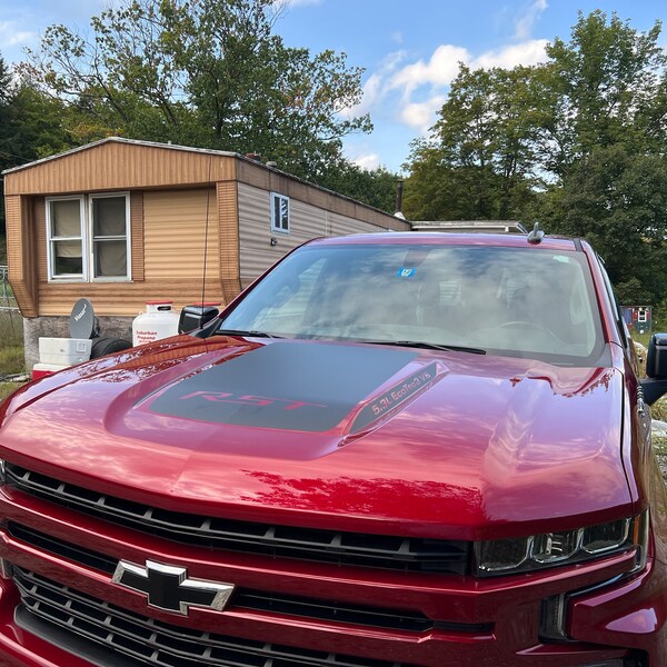 2019 2020 2021 2022 2023 2024 Chevy Silverado 1500 RST Matte Black Hood ...