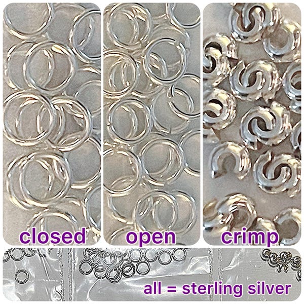 25pcs - .925 Sterling Silver 5mm Open Jump Rings 20g, Made in USA, SS7 ...