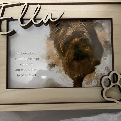 Personalized Dog Frame Dog Memorial Gift Custom Dog Picture Frame Pet ...
