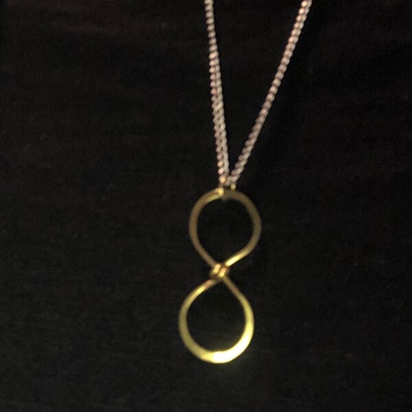 Gold Infinity Titanium Necklace, Yellow Gold Niobium Eternity Symbol ...