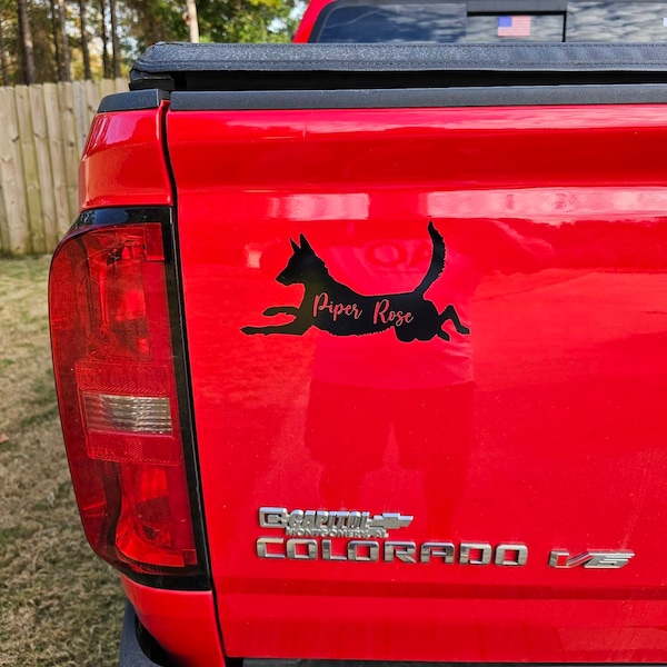 Personalized Pet Decal With Initial / Custom Initial Pet Sticker / Pet ...