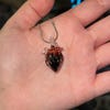 Glass Heart Blood Vial Necklace, Gothic Vampire Heart Pendant, Glass ...