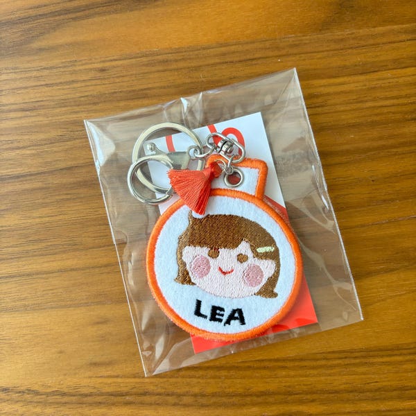 Bambi Deer Embroidery Name Tag | Bambi Key Chain | Kids Name Tag | Back ...