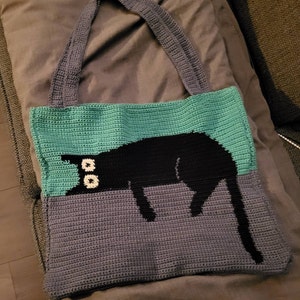 Cute Cats Bag Crochet Pattern, Crochet Bag Pattern, Crochet Tote Bag ...
