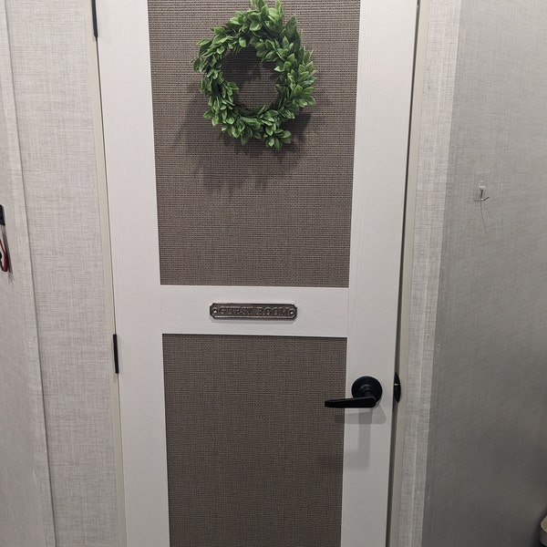 Waiting Room Door Sign Available in Three Finishes Nickel, Antique ...