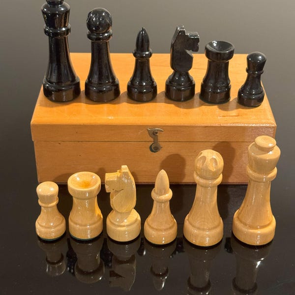 Vintage Philippine Staunton Chess Set, KH 9cm / 3,5 In., Large Exotic ...