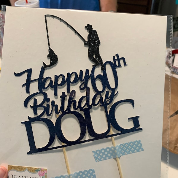 Fishing Cake Topper | Fishing Party | Fisherman | Fishing Theme ...