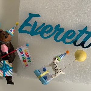 Grizzly Bear Birthday Cake Topper/party Animal Cake Topper/birthday ...