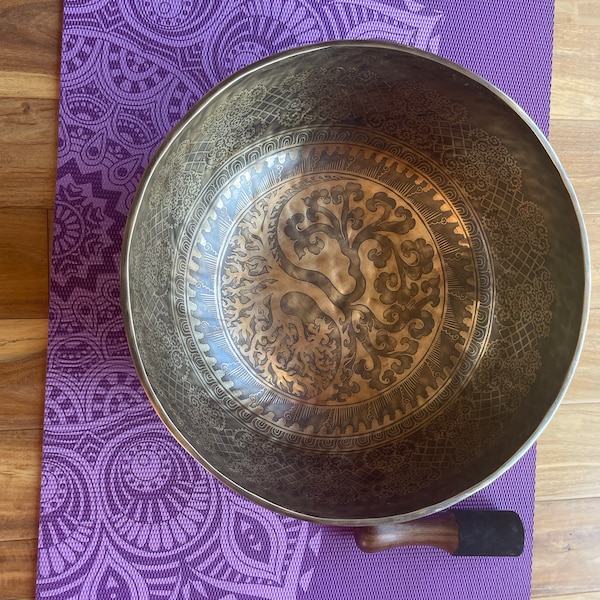 50 to 100 Cm Tree of Life With Mantra Etching Tibetan Gong-fancy Design ...