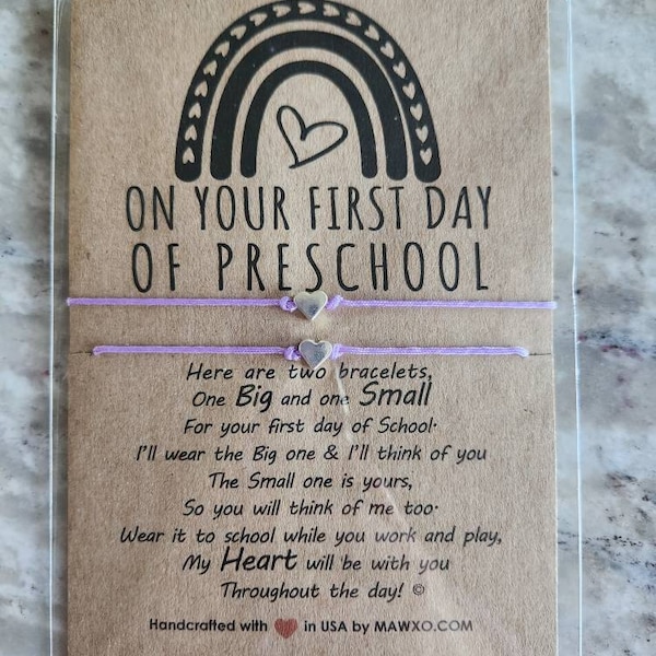 First Day of School Friendship Bracelet Back to School Bracelet Anxiety ...