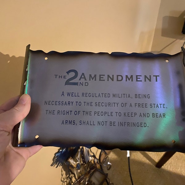 Second Amendment Metal Sign, Rustic Home Decor - Etsy