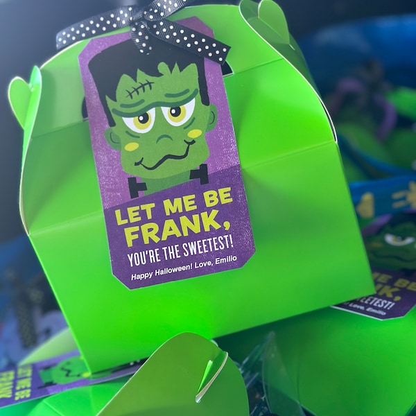 Let Me Be Frank - Frankenstein Halloween Printable Gift Tag - Halloween ...