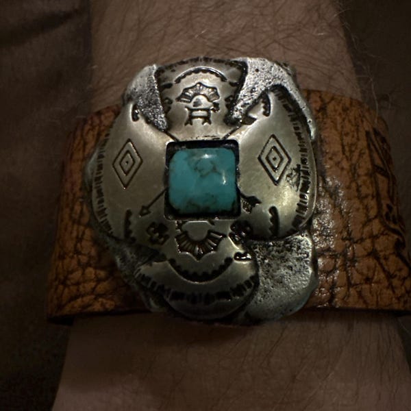 Leather Cuff Bracelet, Celtic, Sand Casted Pewter, Brass Celtic Coin ...