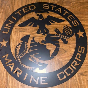 US Marine Corps Metal Sign Authorized Seller for USMC Logo - Etsy