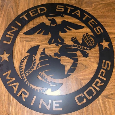 US Marine Corps Metal Sign Authorized Seller for USMC Logo USMC Sign ...
