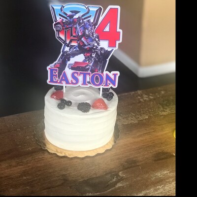 Optimus Prime Cake Topper, Transformer Cake Topper, Personalized Cake ...