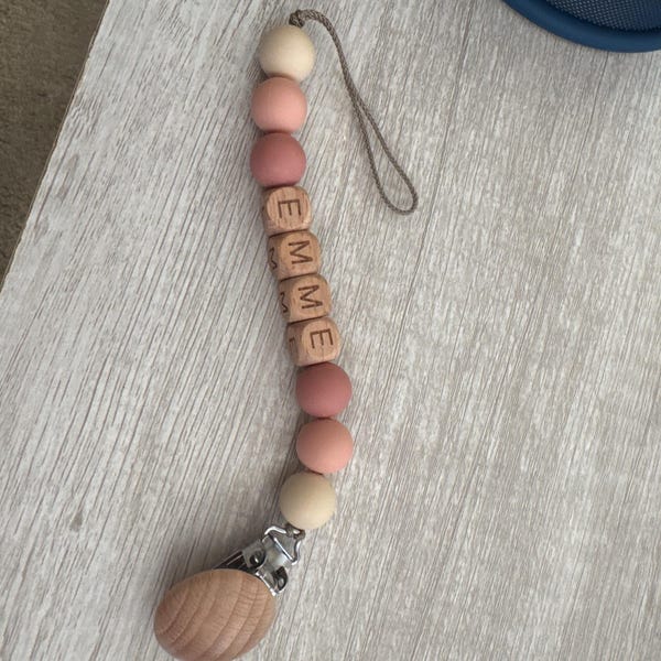 Personalized Pacifier Clip With Baby Namepersoanlized Babyshower ...