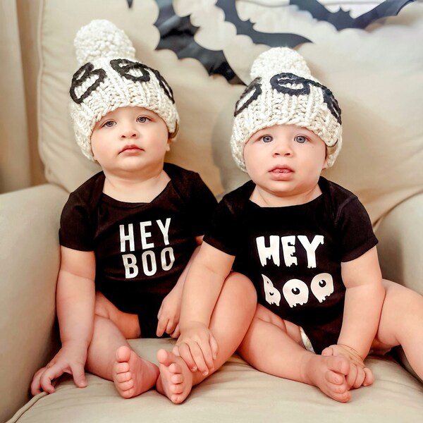Boo Hat // Halloween Hat // Made to Order Custom Hat // Newborn Knit ...