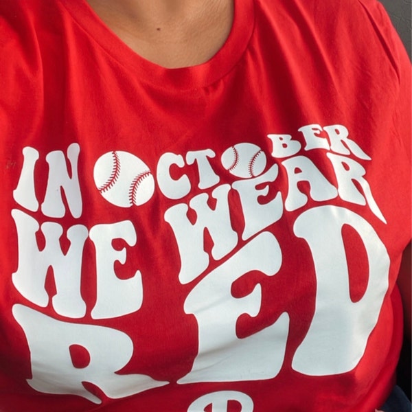 In October We Wear Red SVG and PNG, Philadelphia Baseball - Red October ...
